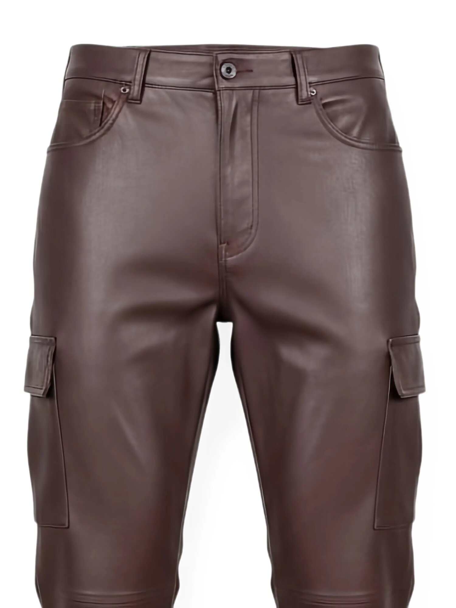 Брюки ISAIA Leather cargo pants, размер 44 — фото 1