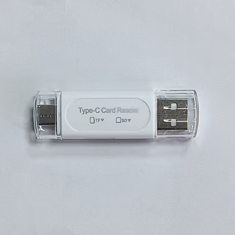 Картридер 4-в-1 Type-C/USB-A для SD/Micro SD/SDXC/SDHC с двумя слотами, белый