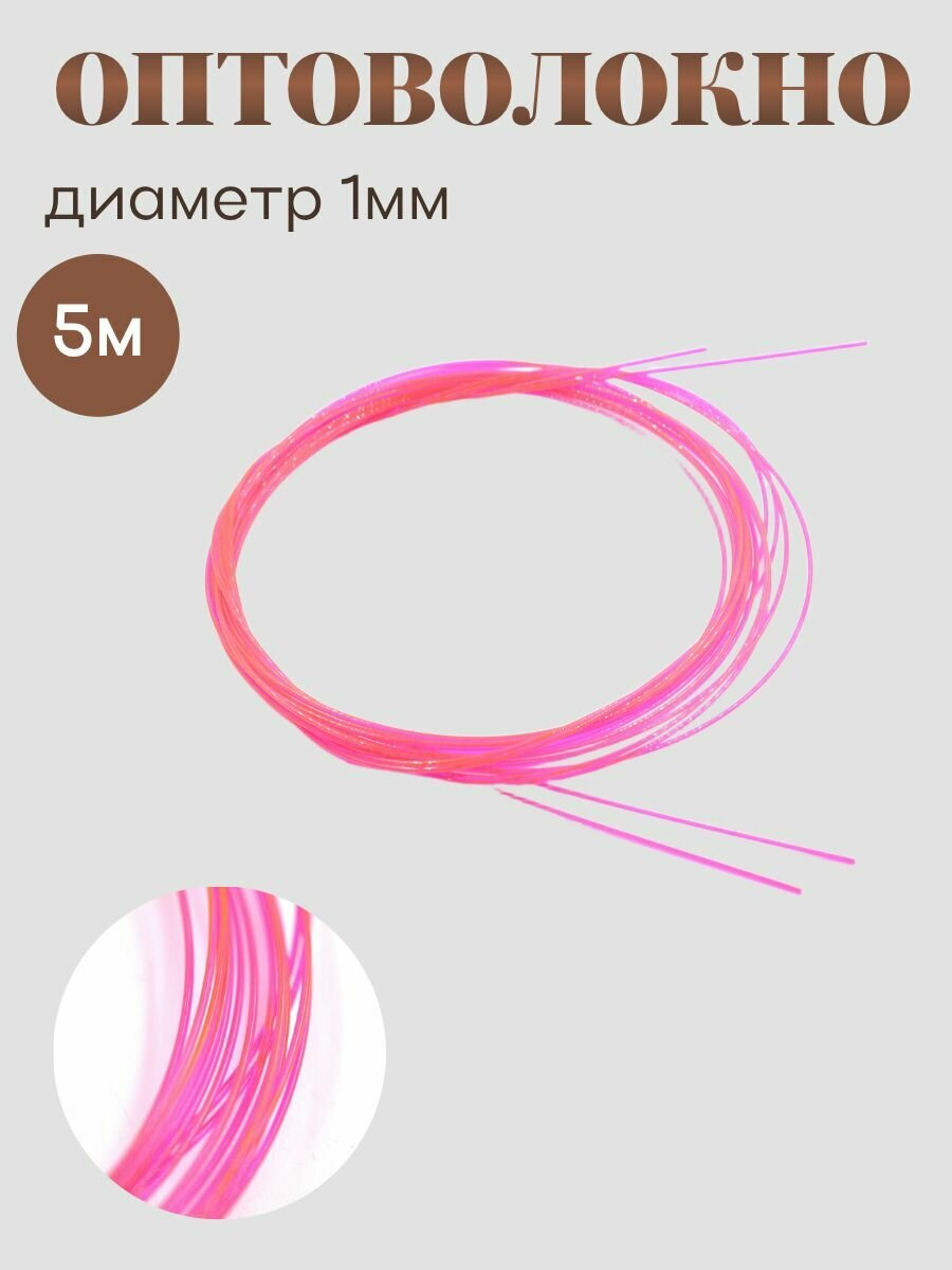 Оптоволокно диаметр 1мм, цвет красный (уп. 5м)