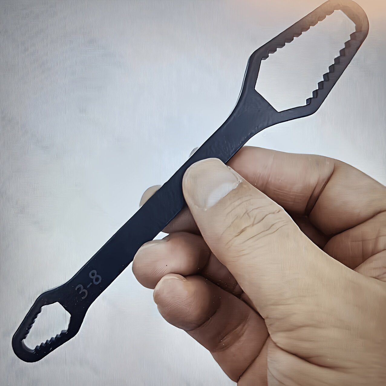 Черный регулируемый самофиксирующийся двойной ключ Torx, калибр 3-17 мм, толщина 5 мм, для ремонта авто и дома