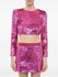 Топ Retrofete Leanne sequin-embellished cropped top, размер 34