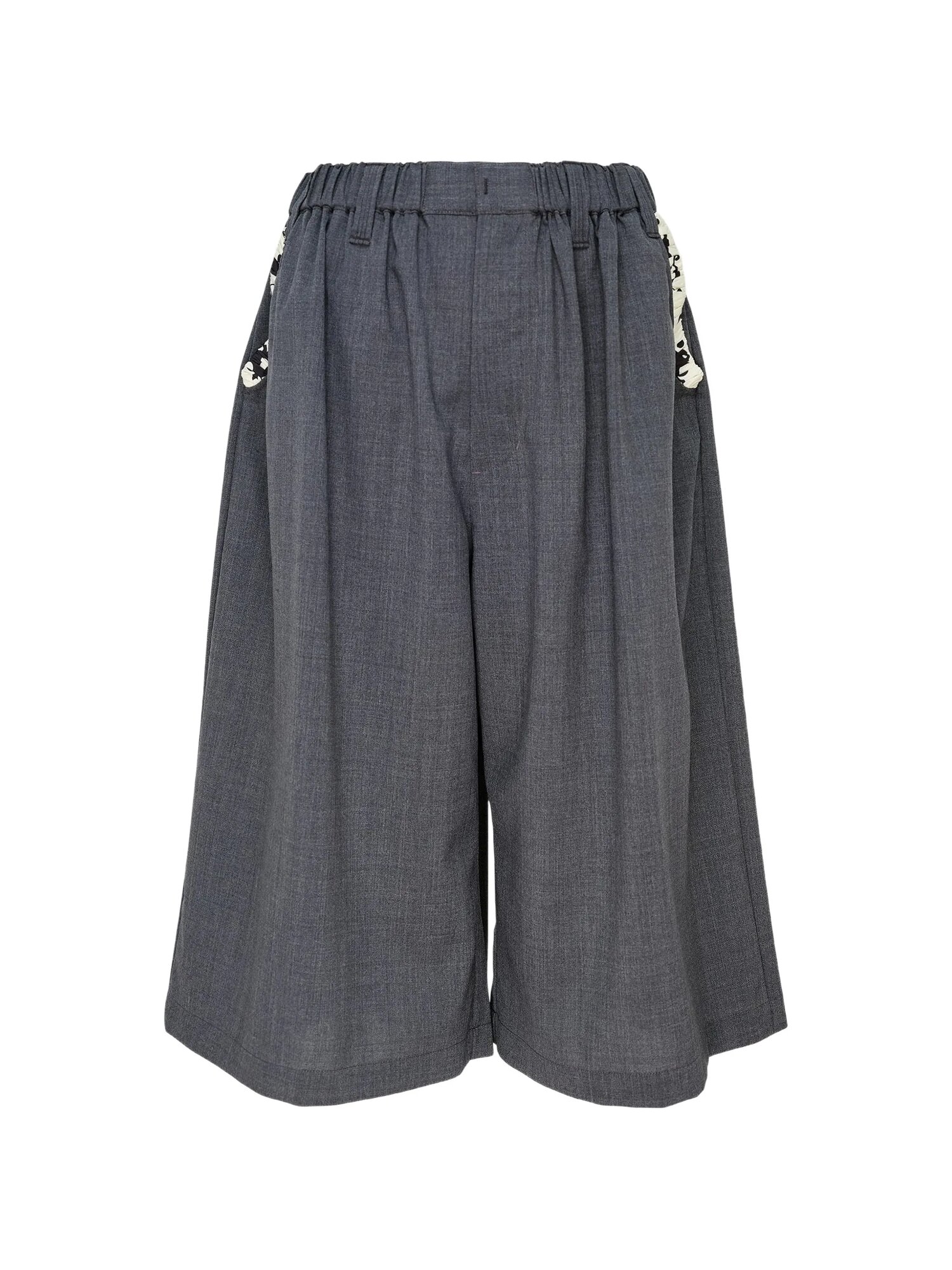 Брюки Embroidered-trim wide-leg trousers