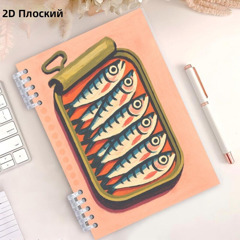 Блокнот на кольцах A5 с принтом американского флага и орла, 21,3x14,5 см, для школы и заметок
