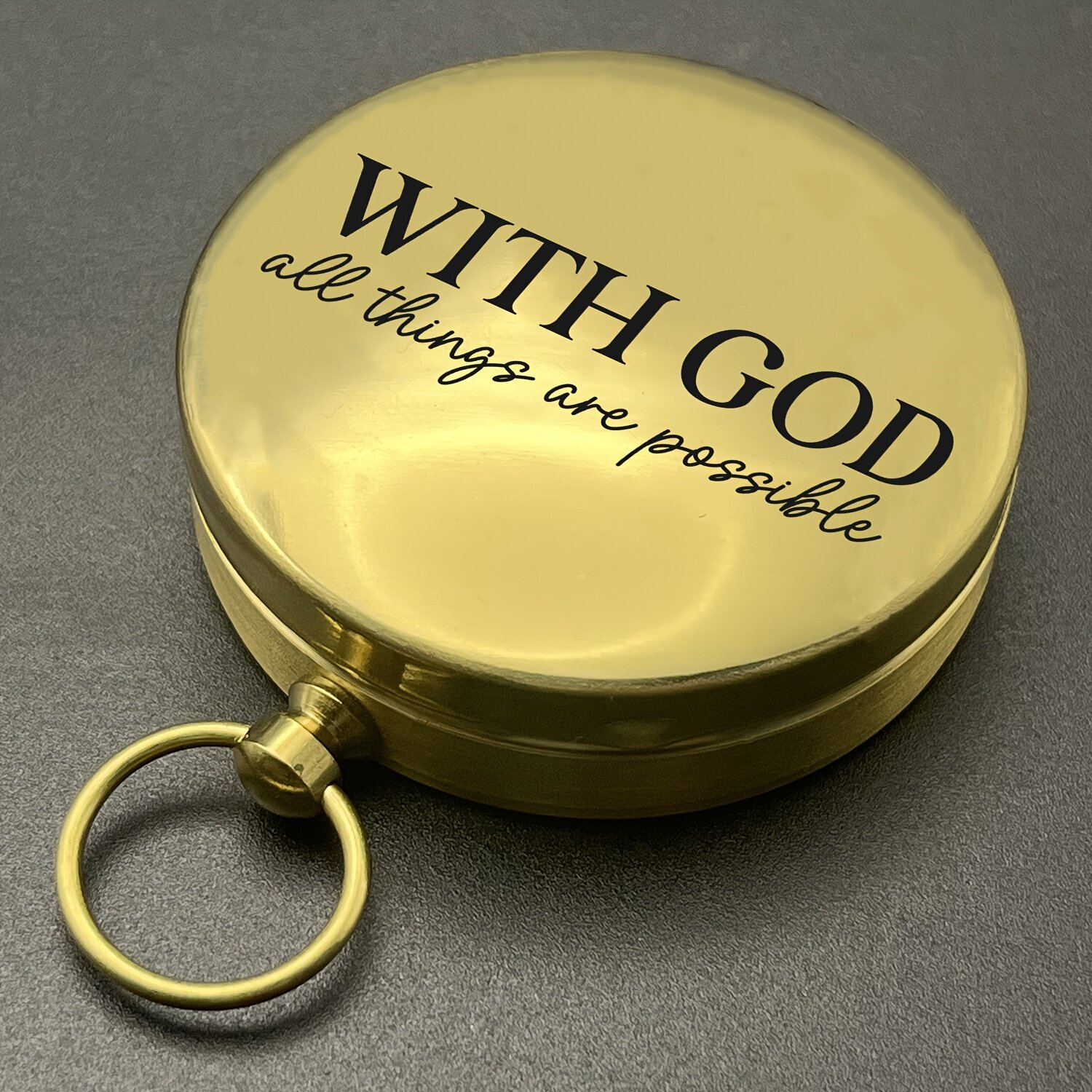 Классический карманный походный компас с надписью 'GOD', автомобильный компас, 1 шт, портативный и прочный, идеальный подарок