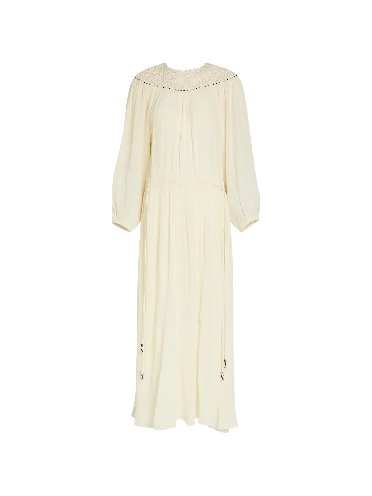 Платье Midi guipure lace-trim dress