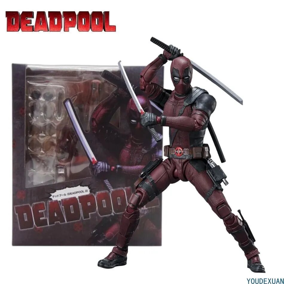 Marvel SHF Deadpool 2 Фигурка 16 см Подвижная, Новые Мутанты, Аниме Коллекция, Подарок