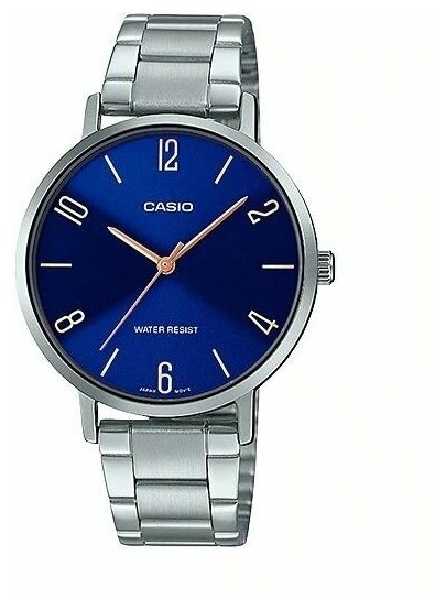 Наручные часы CASIO Collection, серебряный/синий — фото 1