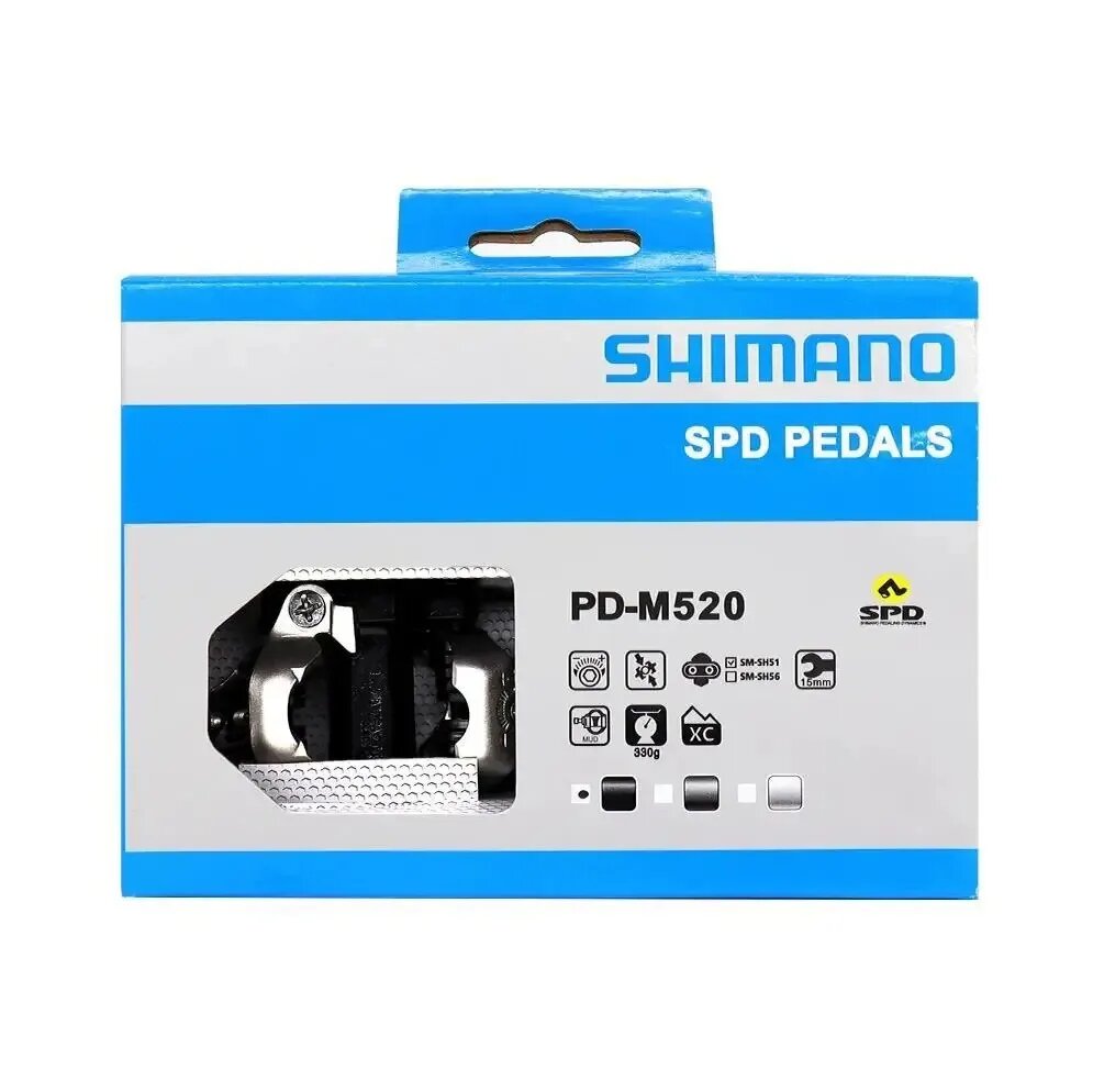 Педали SHIMANO M520 для горного велосипеда