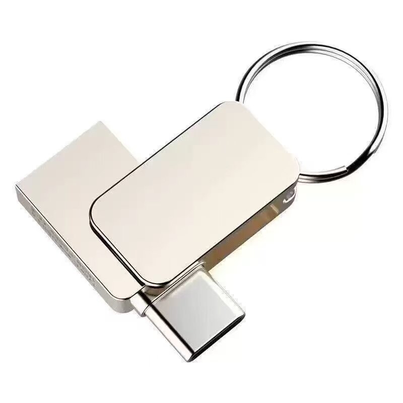 Накопитель USB OTG Type C, 2 TB, скорость до 100MB/s, серебристый