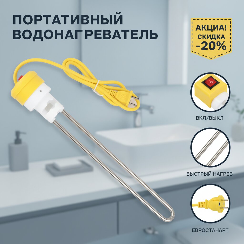 Электрический водонагреватель для бассейна Ashata 1000 Вт 220В