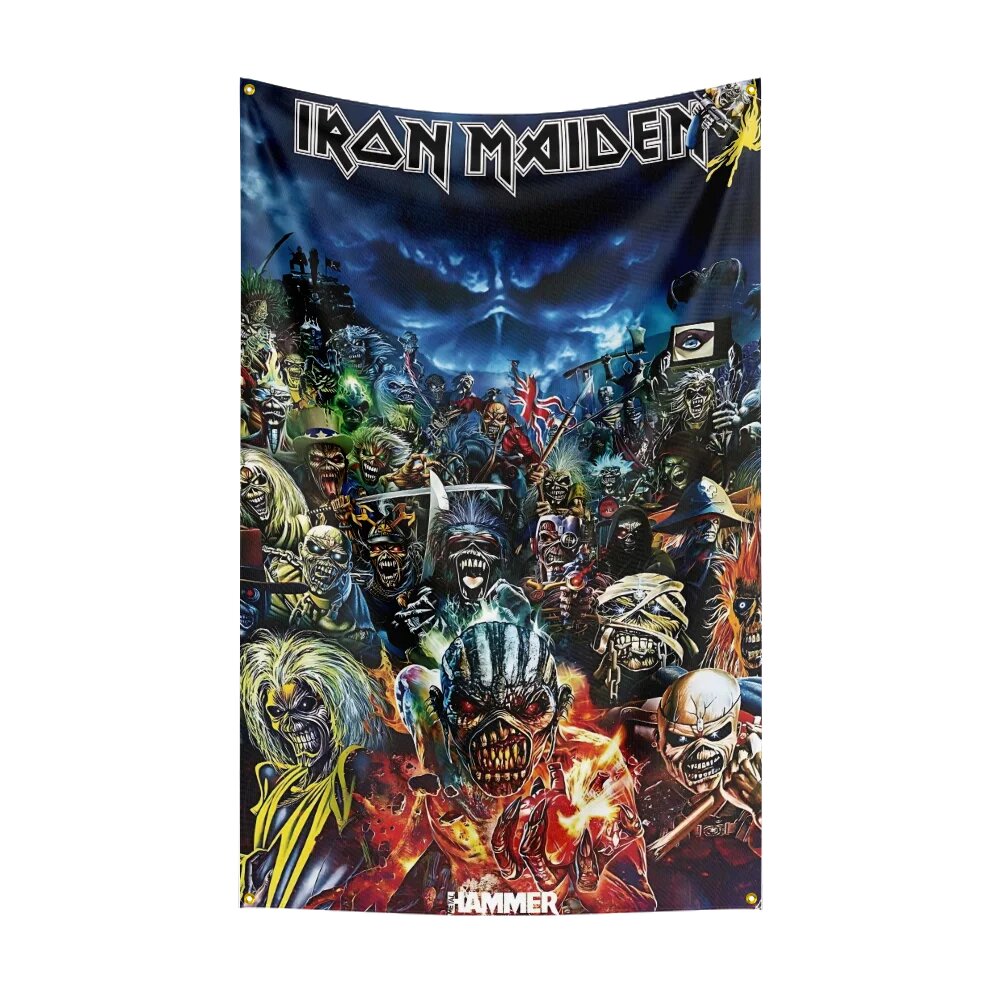 Флаг Iron Maiden, полиэстер, 60x90 см 60x90cm24x35in, 26040152492