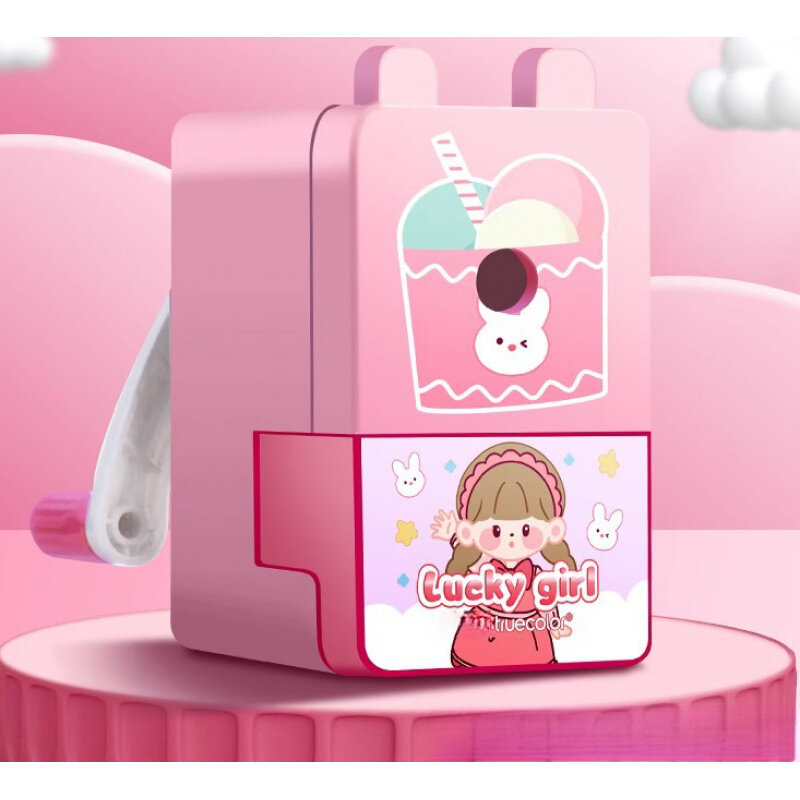 Точилка для карандашей автоматическая с ручным приводом, цвет "Pink Girl