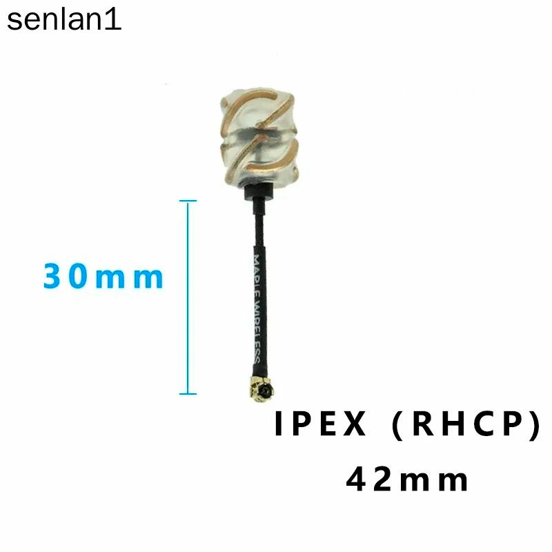 Антенна с круговой поляризацией 5,8 ГГц 2dBi Интерфейс IPEX 1 адаптирован к приемному оборудованию RC model 1S для FPV систем для дронов