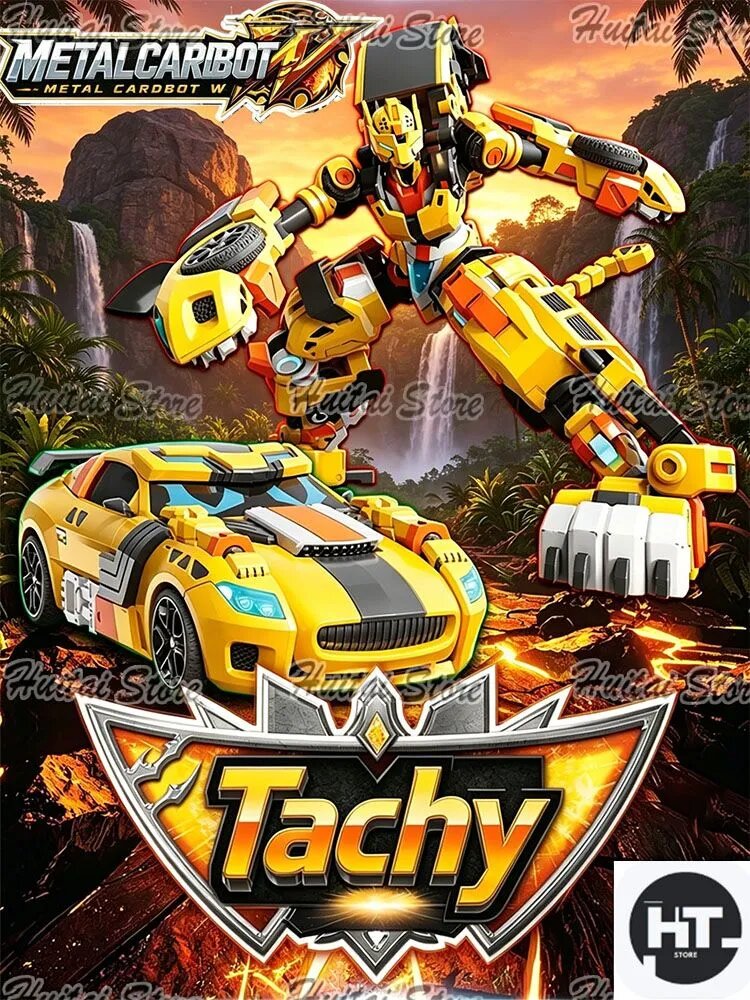 Метал Кард Бот W. "TACHY" 2-в-1 трансформер 25см собирать вариант тахи. METALCARDBOT W