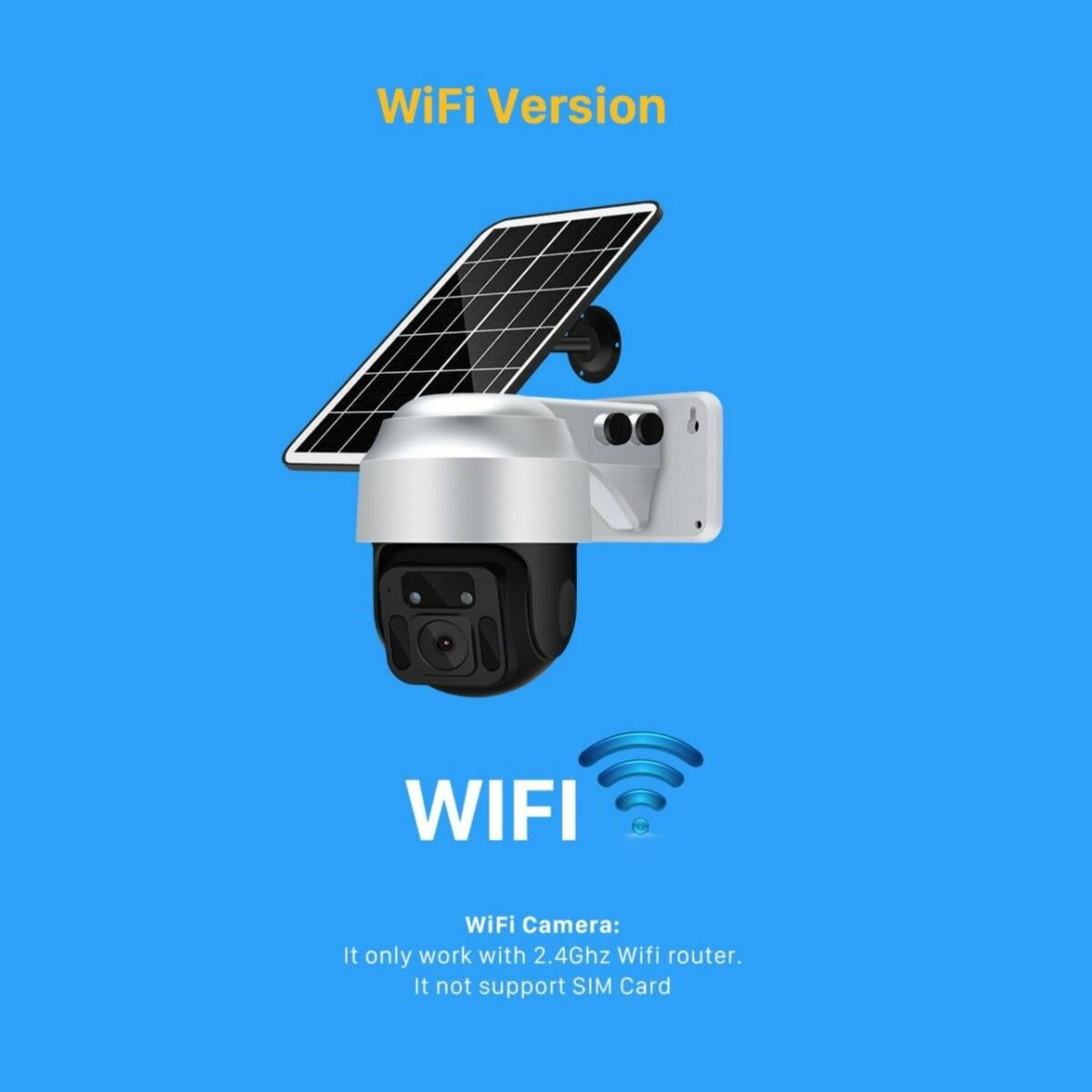 Беспроводная WiFi-камера видеонаблюдения на солнечной батарее