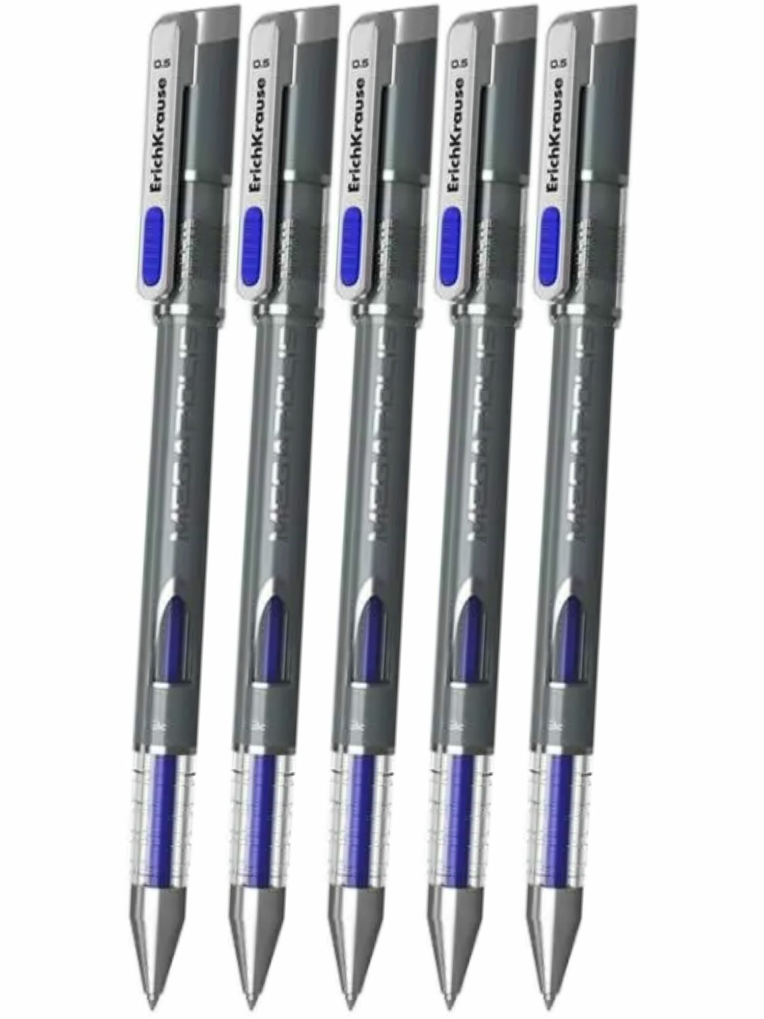 Ручка гелевая 5 шт ERICH KRAUSE MEGAPOLIS GEL Stick пишущий узел 0,5 мм цвет чернил синий