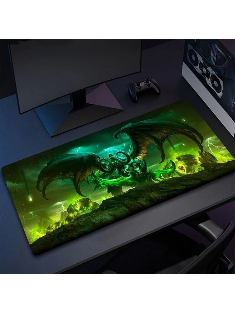 World of WarCraft Коврик для мышки, XXL, бронза, бирюзовый