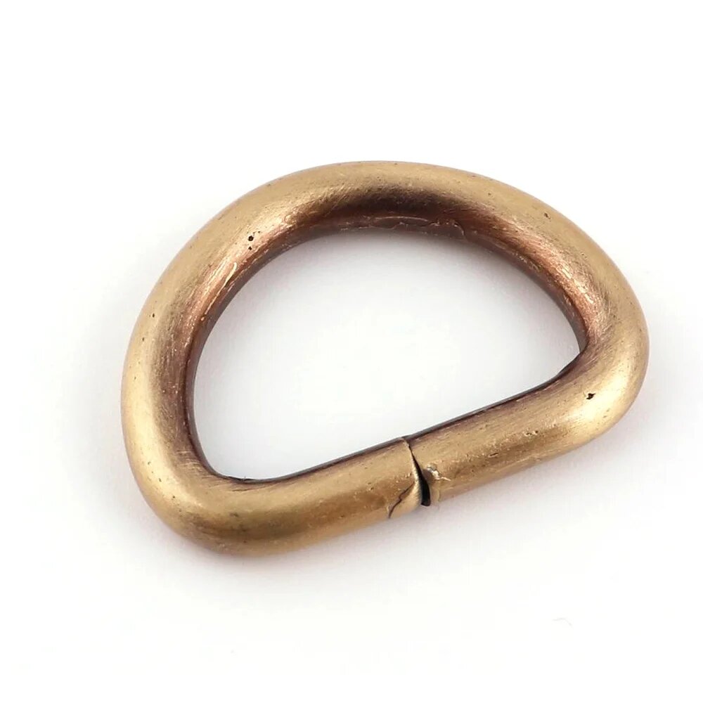 Металлические D-пряжки 10 шт. Коричневый, 25mm, Brass