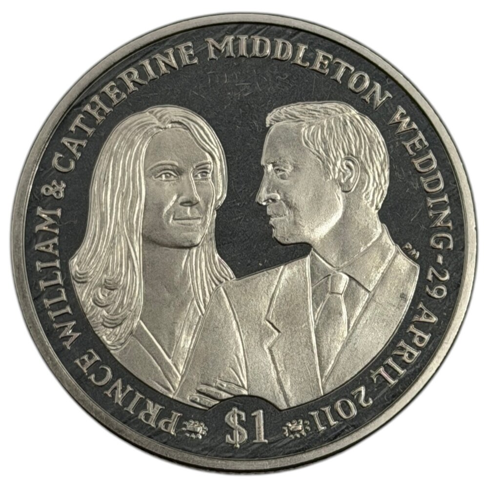 Британские Виргинские о-ва 1 доллар 2011 г. (Свадьба Принца Уильяма и Кэтрин Миддлтон)