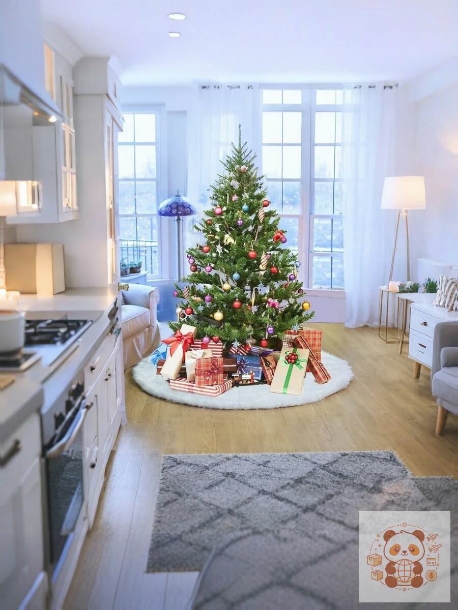 Юбка из мехового ковра Christmas tree underground, 78 см.