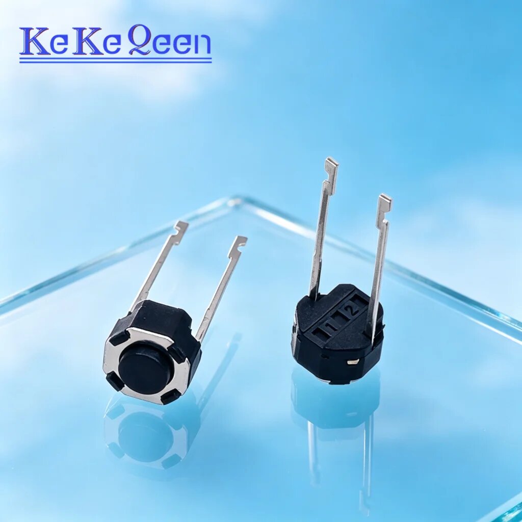 50 шт. микропереключатель KeKeQeen, черный, 6x6x5.0mm