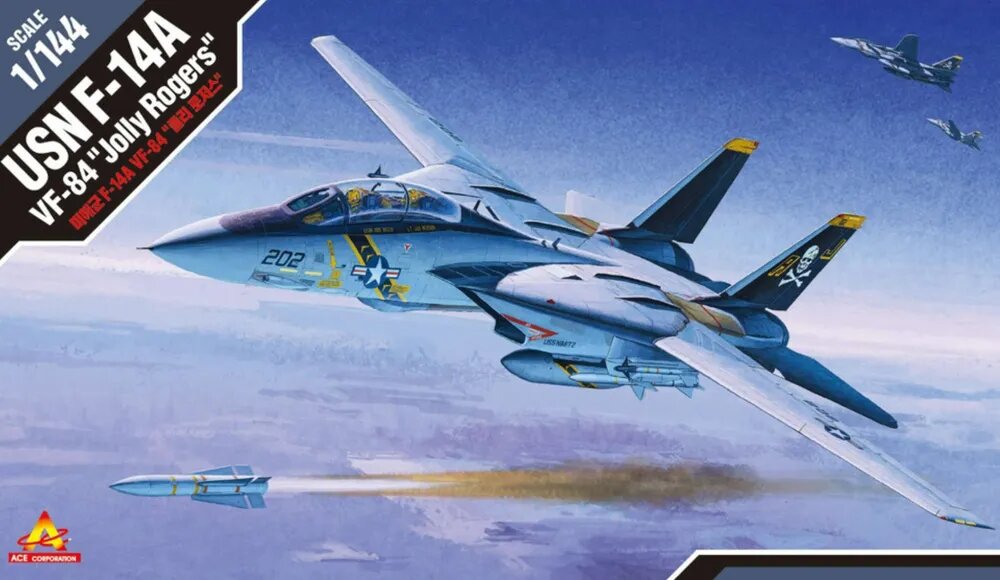 Academy 12626 1/144 F-14 Tomcat VF-84 Jolly Rogers сборная модель самолета