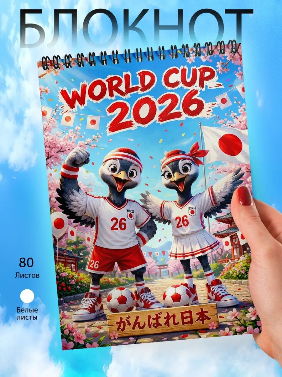 Блокнот А6 - ЧМ 2026 - Япония