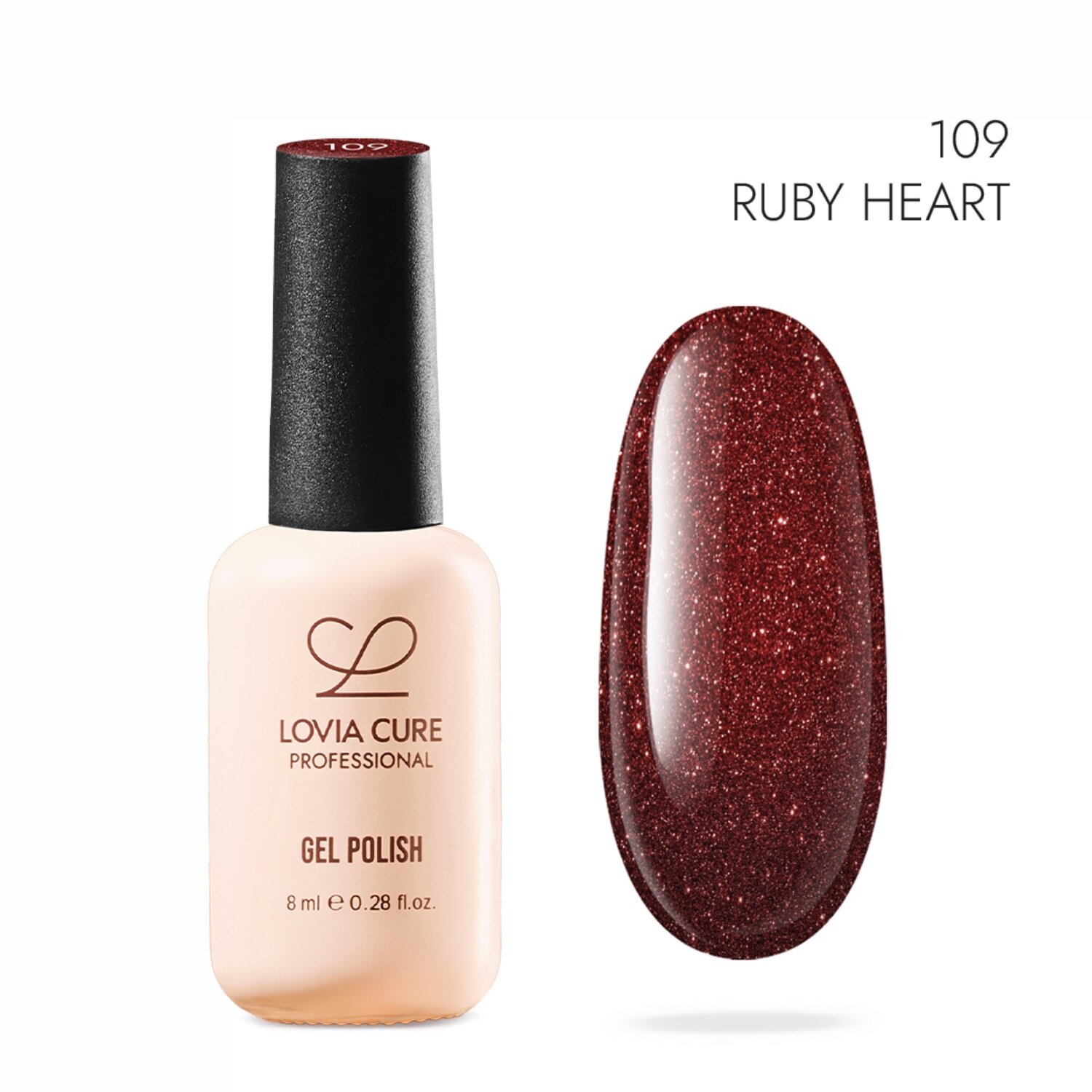 Гель-лак LOVIA CURE 109 Ruby Heart 8 мл
