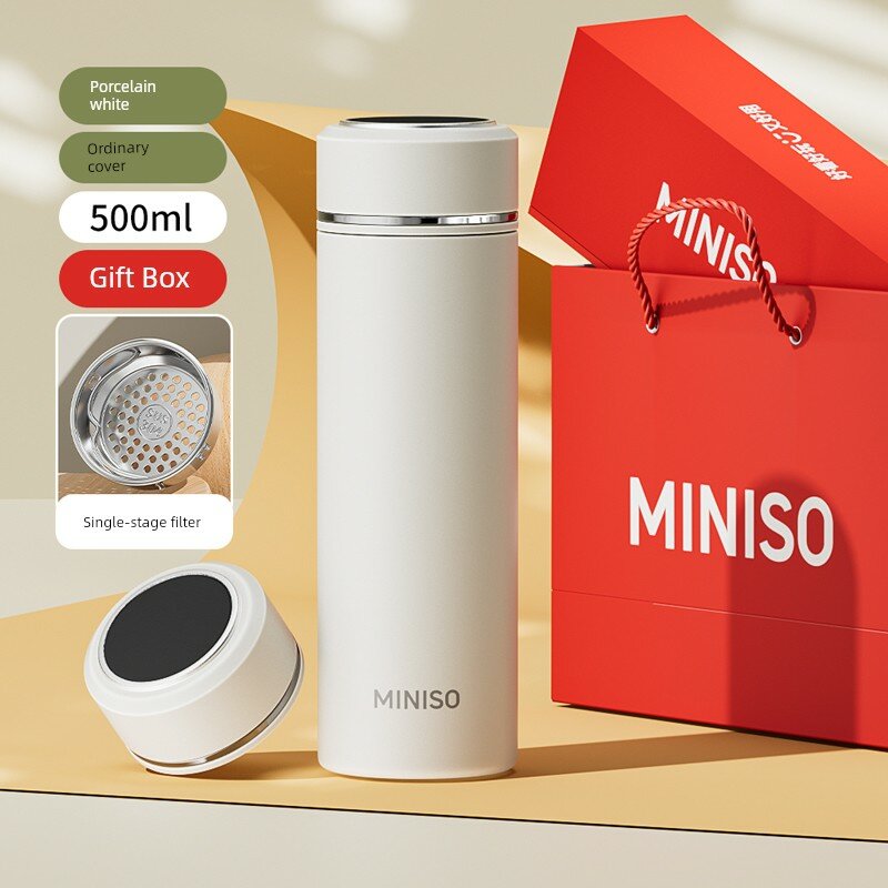Умная термокружка Miniso большой емкости, новая модель 2026 года, высококачественная чашка для заваривания чая для