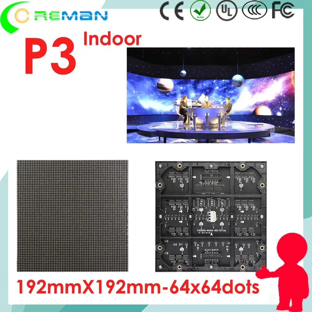 COREMAN IS-P3-64X64-32S RGB LED дисплей 3 мм