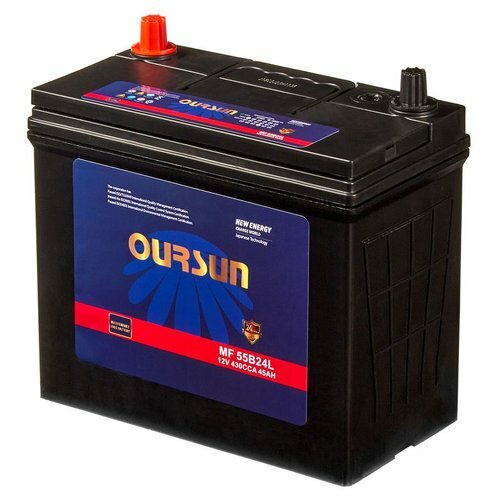 Аккумулятор OURSUN JIS MF 55B24L, 45Ah, 430A, 237x128x221 OURSUN MF55B24L