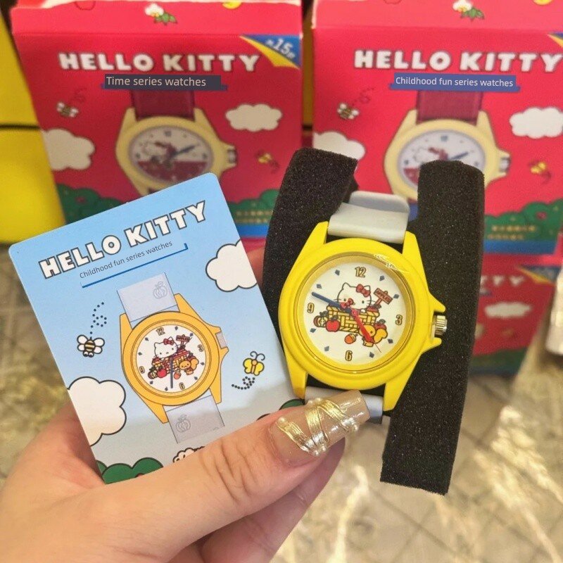 Серия часов Hello Kitty Charming Time, слепой бокс с темой Яблочная квартира, без открытия упаковки, подарок для девочек