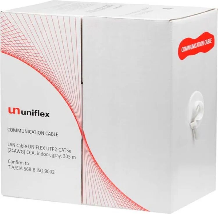 Uniflex Кабель для интернет-соединения, 305 м, серый