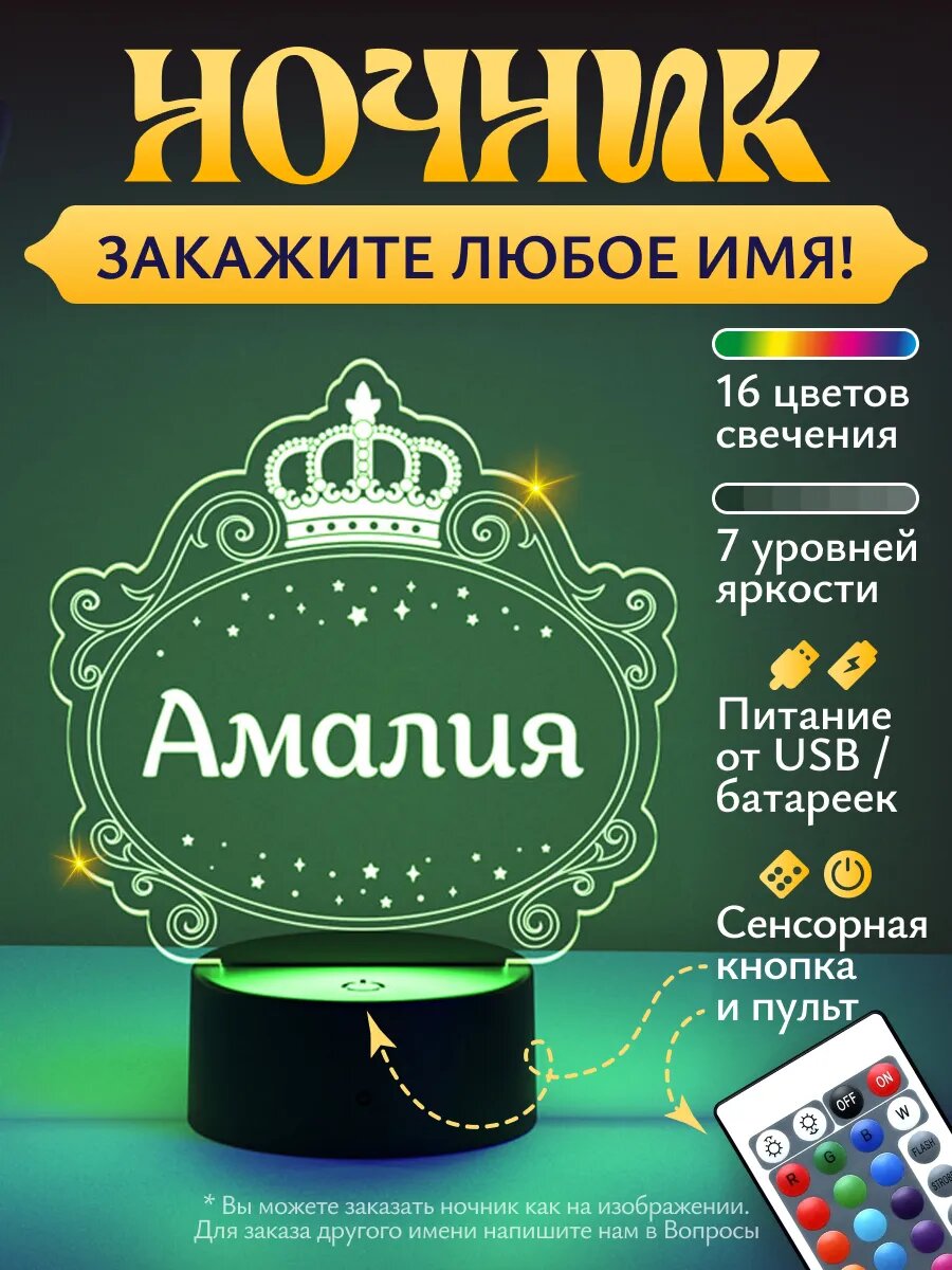 Ночник "Амалия - рамка с короной!