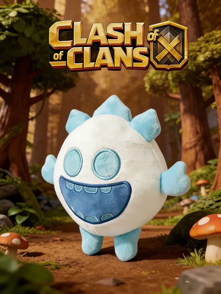 Clash of Clans Плюшевая игрушка Ледяной Эльф 9 см Мягкая игрушка Герои видеоигр