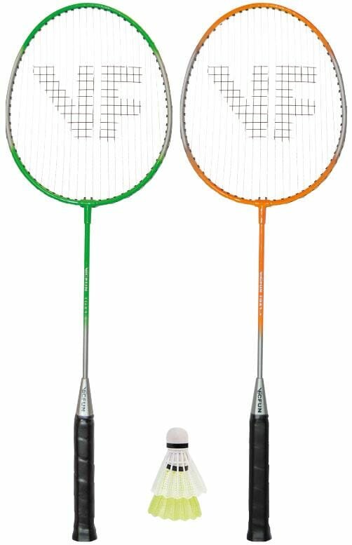 DECATHLON Ракетка для бадминтона VICFUN Hobby Тип B PZ, серый, 2 ракетки, 2 воланчика, 67 см, 2000 г