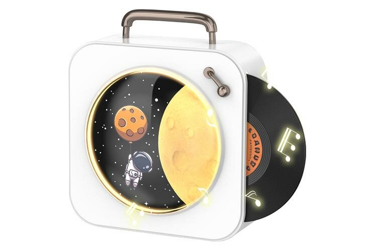 Портативная колонка YUANJIXING YJX-DZ010, moonshine white-vinyl swirling