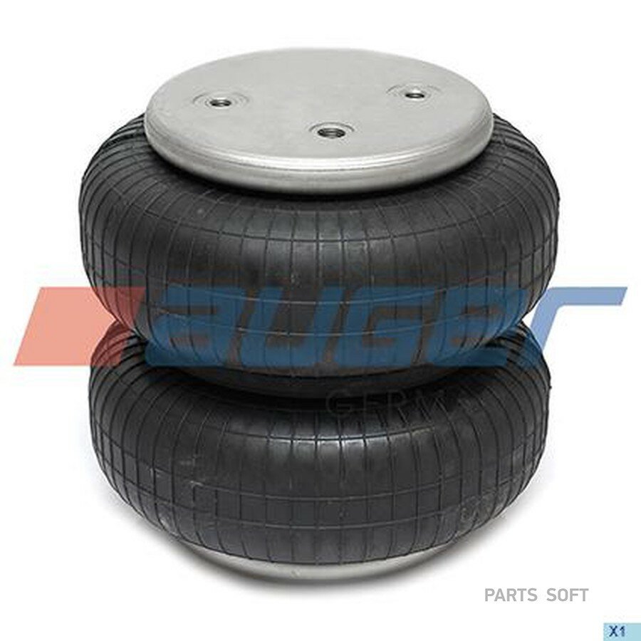 AUGER AU34222-2P Пневмоподушка двойной сильфон (2шп. М10, 1отв-штуц. G1/4(смещ. 44,5)) Schmitz/Weweler/MB