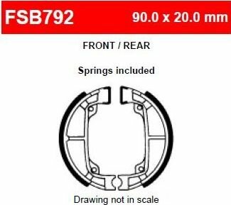 Тормозные колодки барабанные Ferodo FSB792 SUZUKI ADDRESS, SEPIA