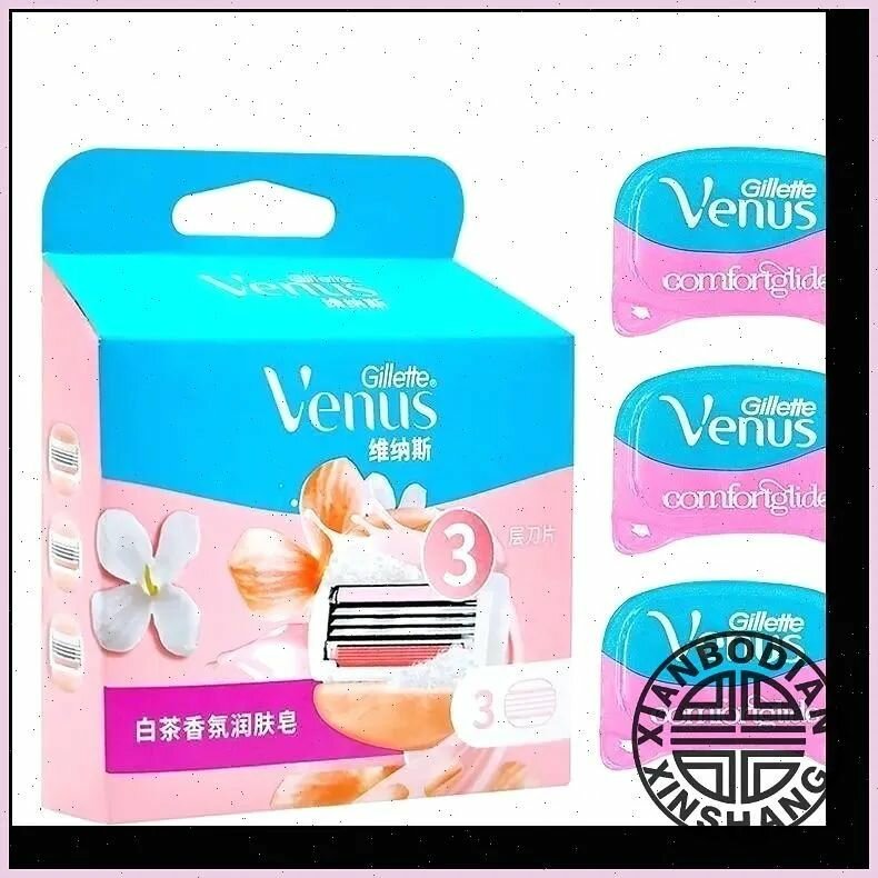 Женские бритвенные лезвия Gillette Venus ComfortGlide White Tea, сменные кассеты с 3 лезвиями