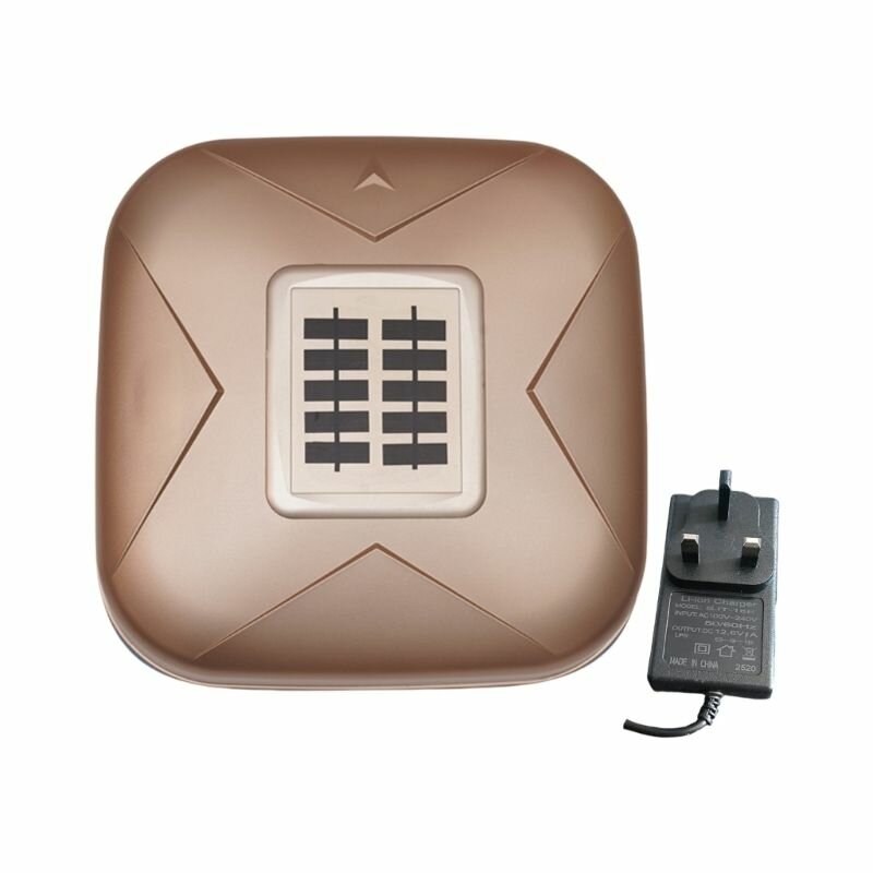 (1 шт.) Автоматический чехол на авто с пультом и солнечной панелью 4400mah (Premium, US) - золотой (аккум.)