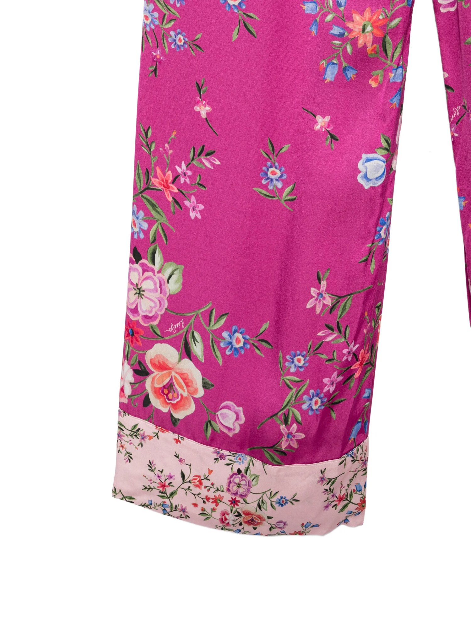 Брюки LIU JO Floral-pattern drawstring-fastening trousers, размер 44, pink — фото 1