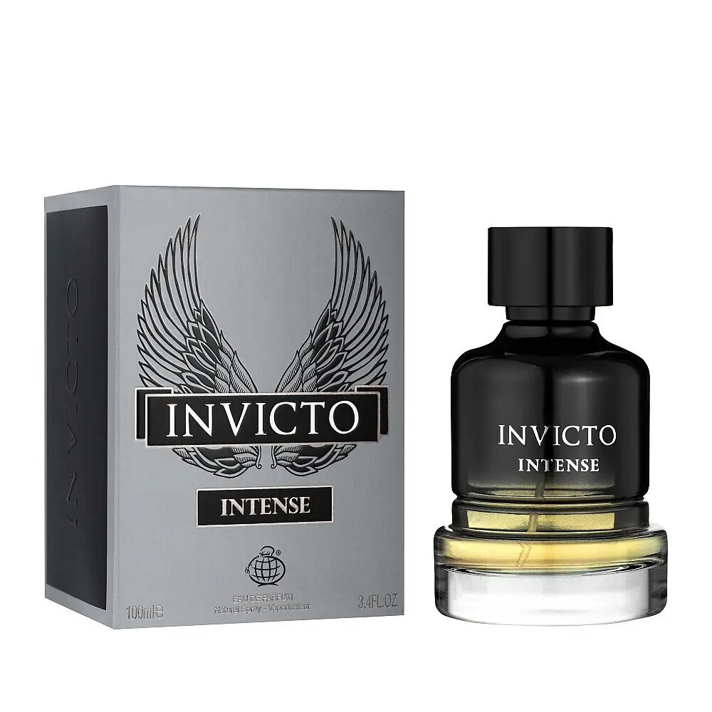Парфюмерная вода для мужчин Fragrance World Invicto Intense 100 мл / Духи Фрагранс Ворлд Инвикто Интенс