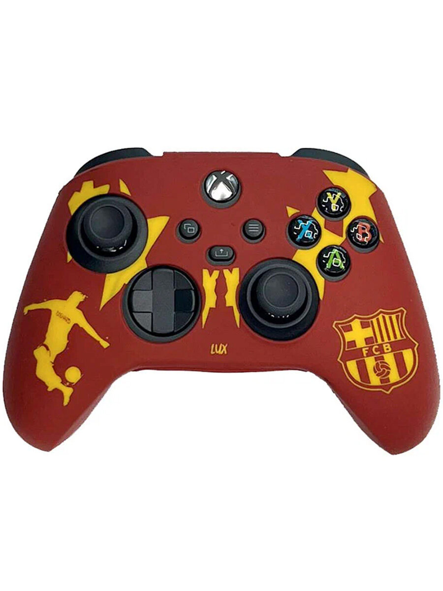 Силиконовый чехол для геймпада Xbox Series S и Xbox Series X FC Barcelona