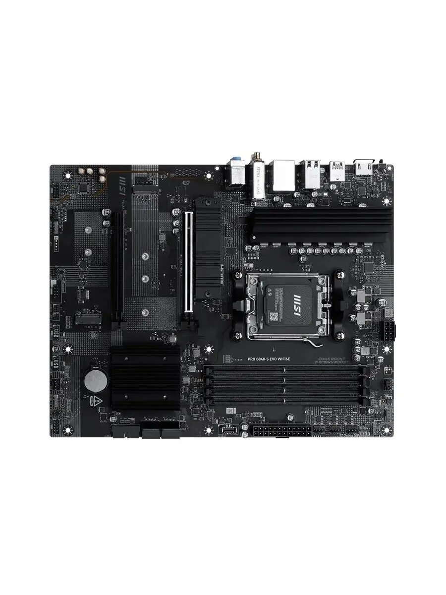 Материнская плата MSI PRO B840-S EVO WIFI6E Socket AM5 AMD B840 4xDDR5 ATX AC`97 8ch(7.1) 2.5Gg RAID+HDMI