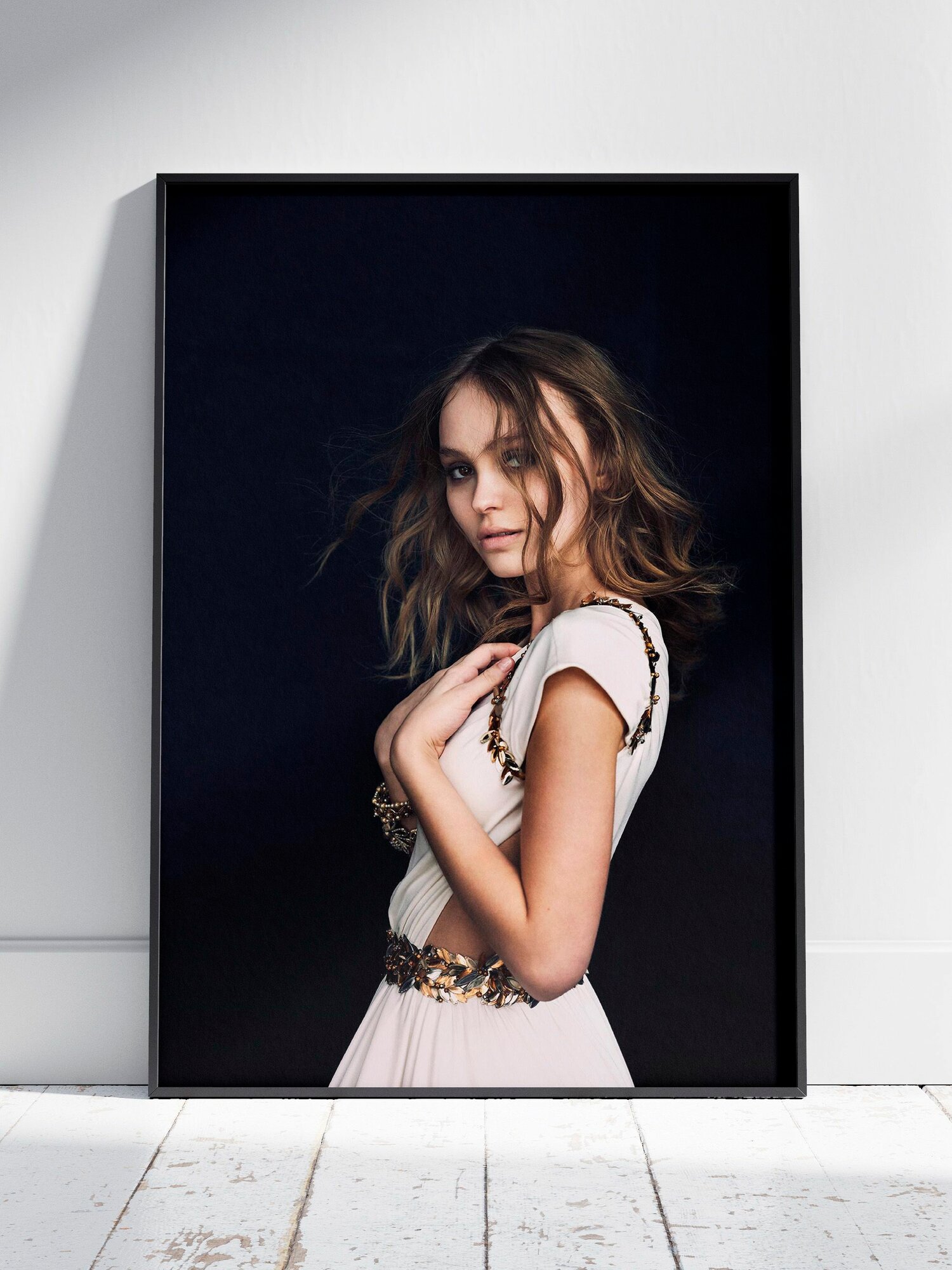 Плакат на стену для интерьера Лили Роуз Депп (Lily Rose Depp 35) - Постер по модели, бренду и моде формата A4 (21x30 см)