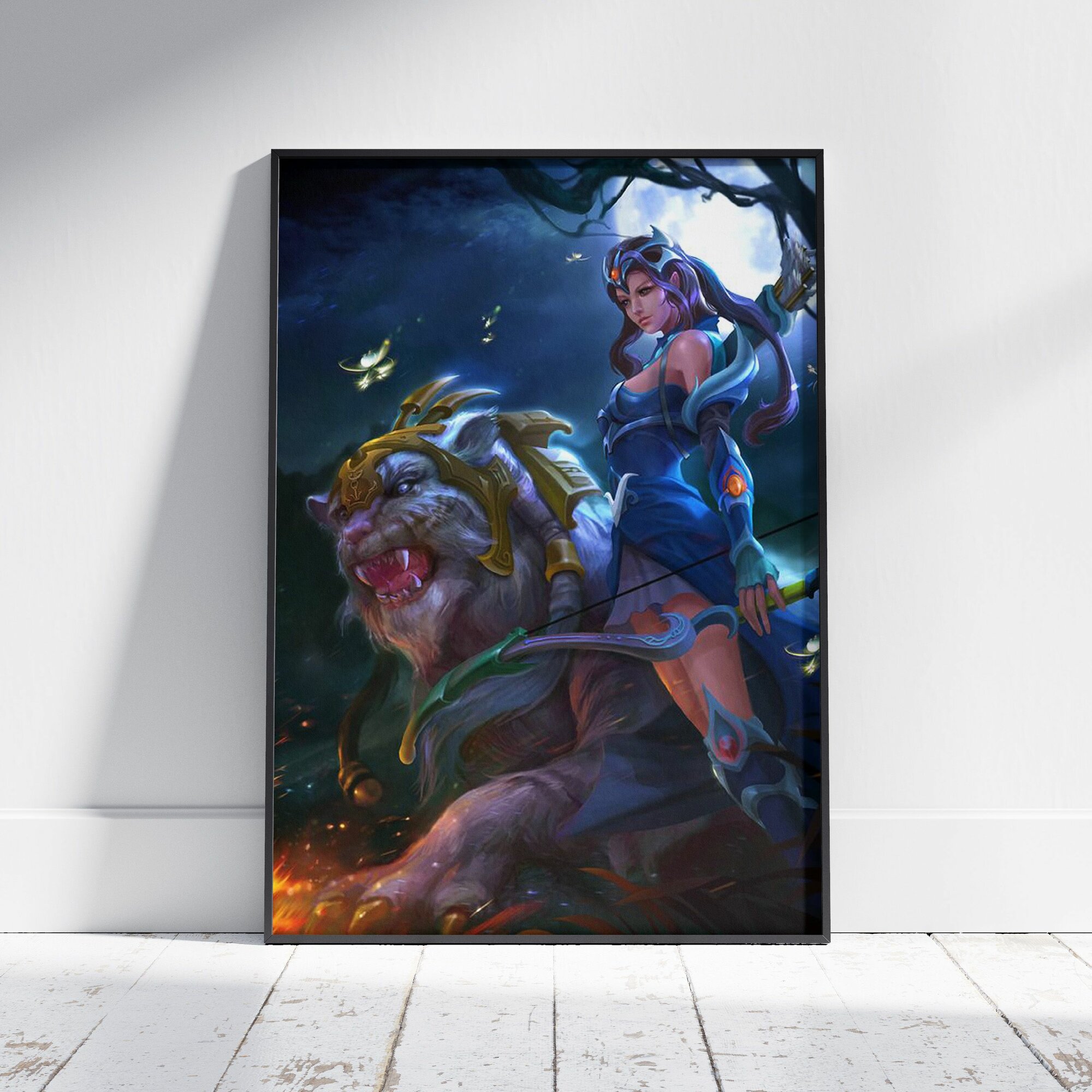 Плакат на стену для интерьера Dota 2 (Mirana 3) - Постер по игре формата A4 (21х30 см)