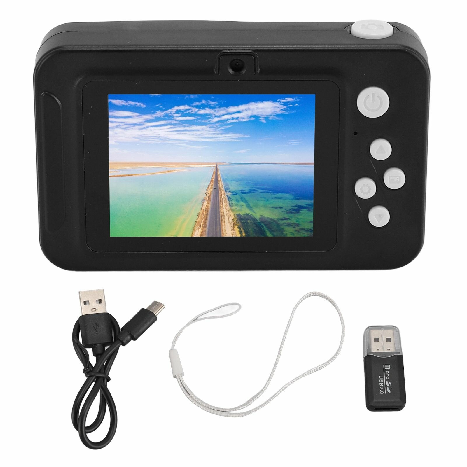Цифровая камера 1080P 40MP, 8 зум, автофокус, чёрная, портативная