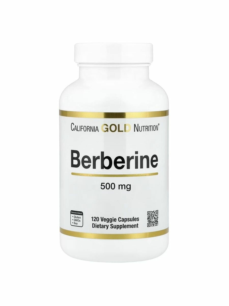 Берберин для контроля сахара и обмена веществ, 120 капсул