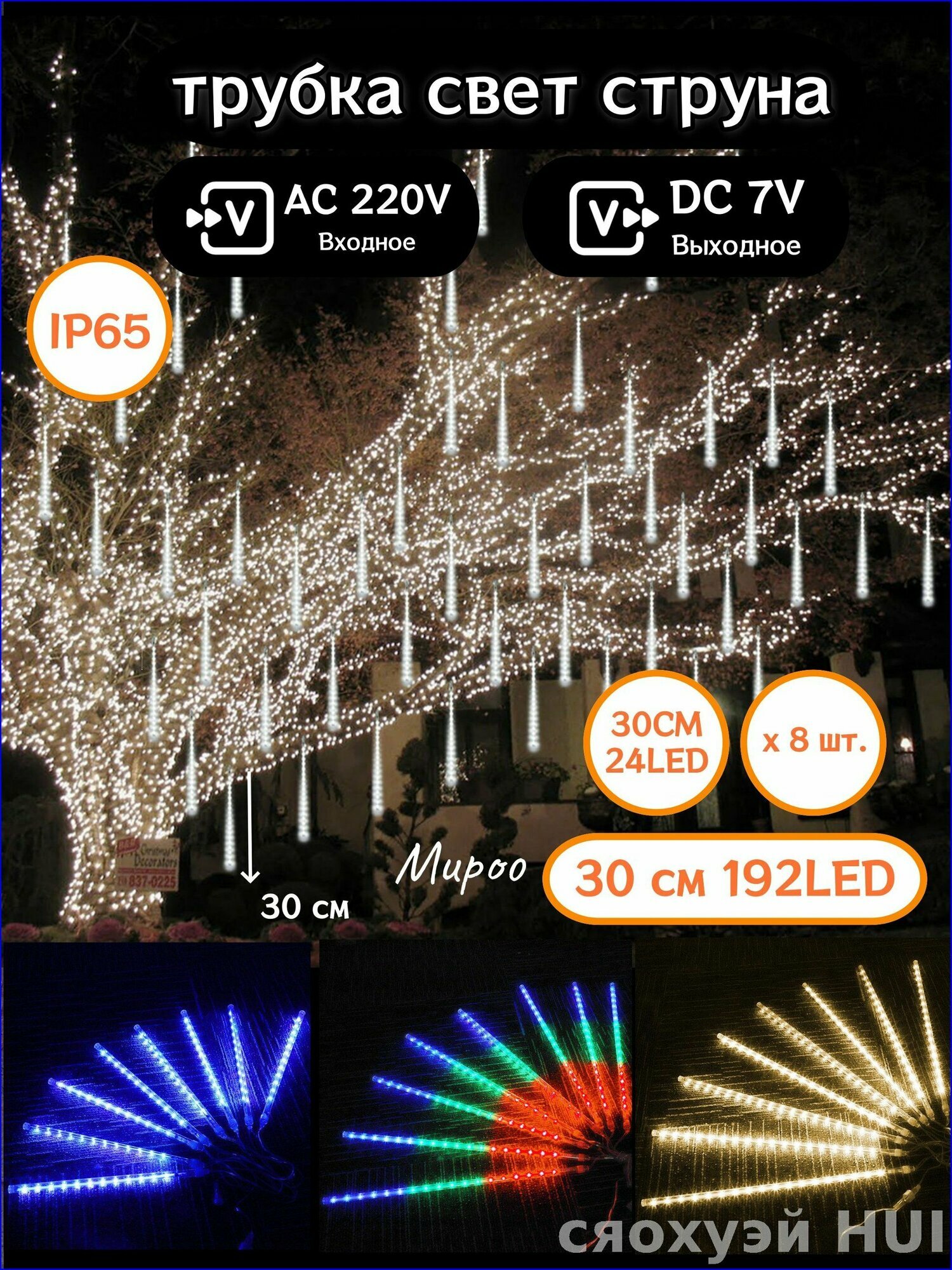IP65 Водонепроницаемые Электрогирлянда